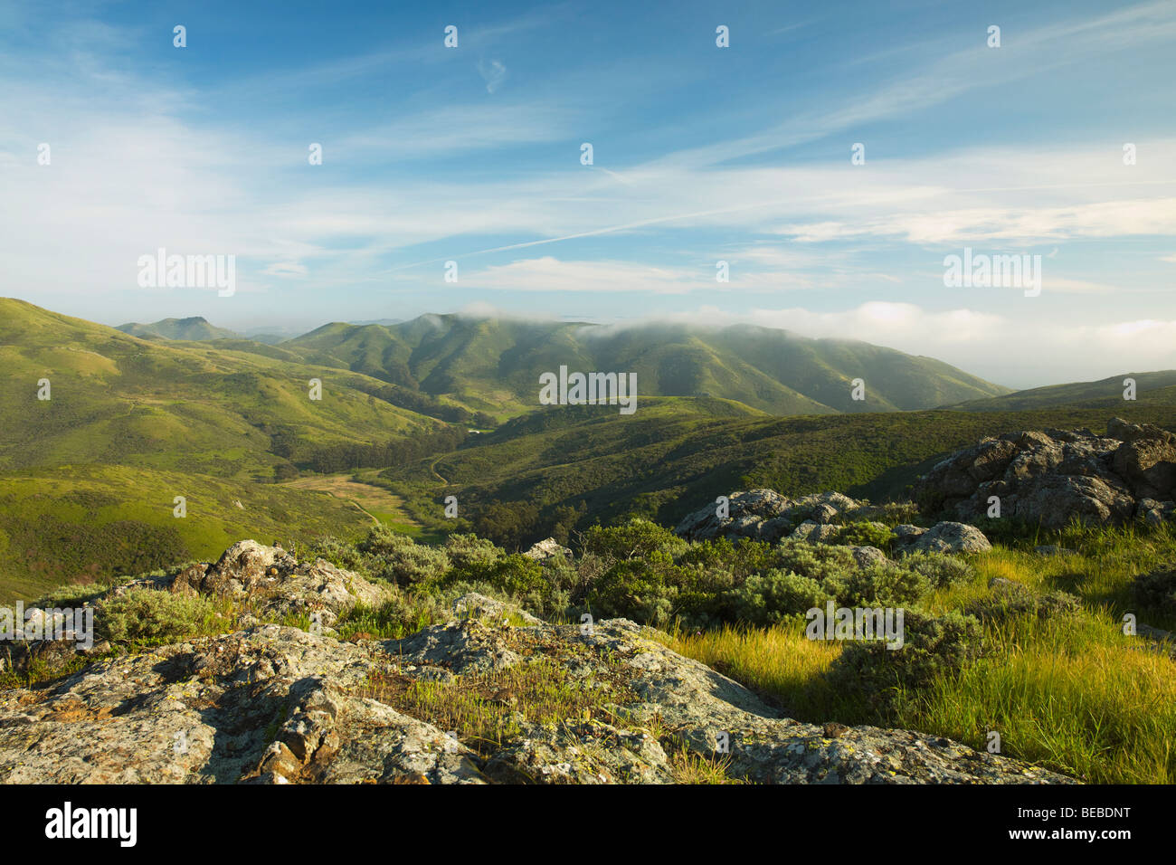 Panoramic view of a landscape Stock Photo - Alamy