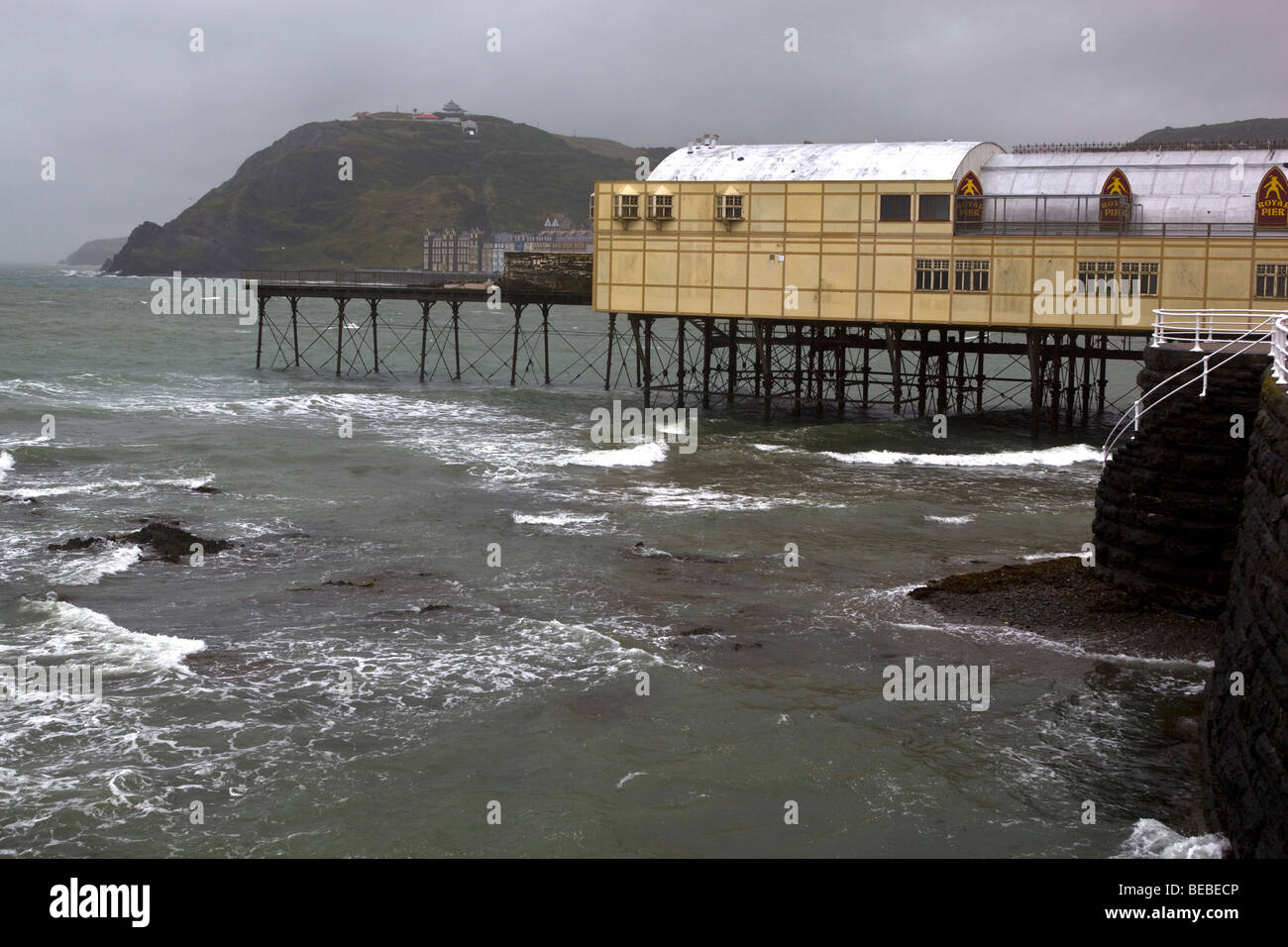 Seafront and Pier at Aberystwyth Stock Photo - Alamy