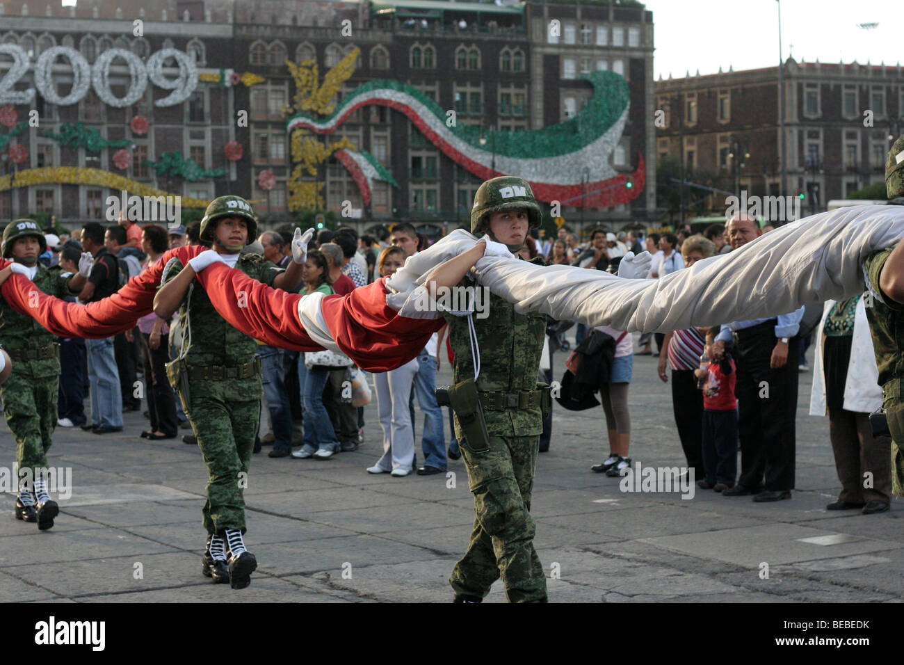 Mexican army in a ceremony Stock Photo - Alamy