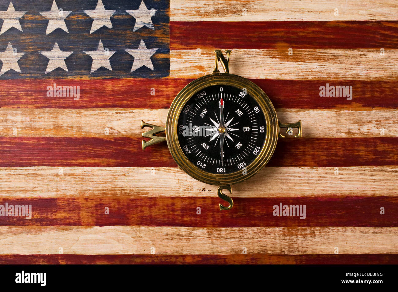 American flag compass compasses still life hi-res stock photography and ...