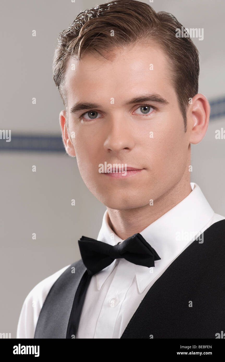 Portrait of a waiter Stock Photo - Alamy