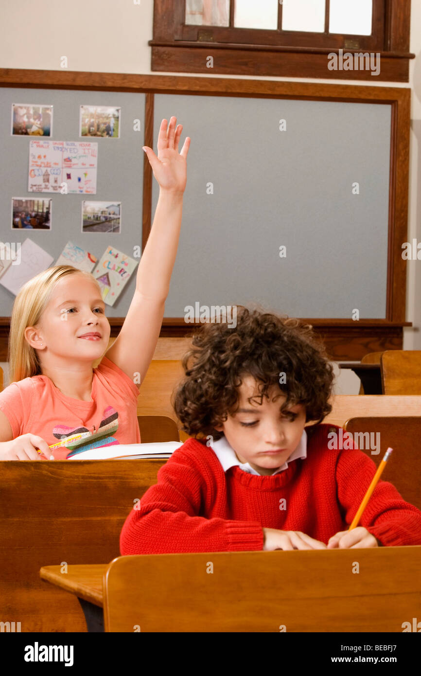 Students studying in a classroom Stock Photo - Alamy