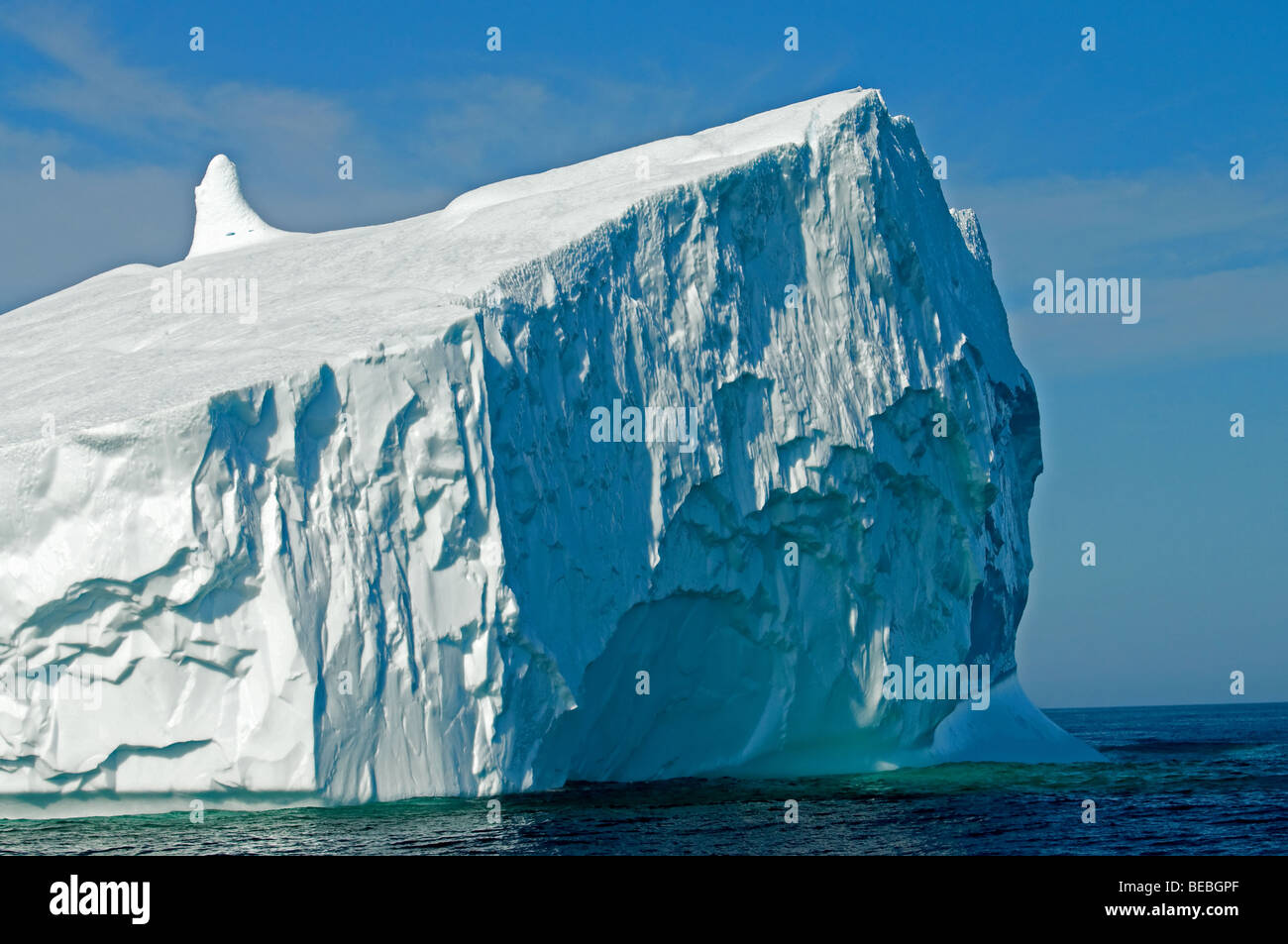 View of a grounded iceberg in Iceberg Alley off St. Anthony ...