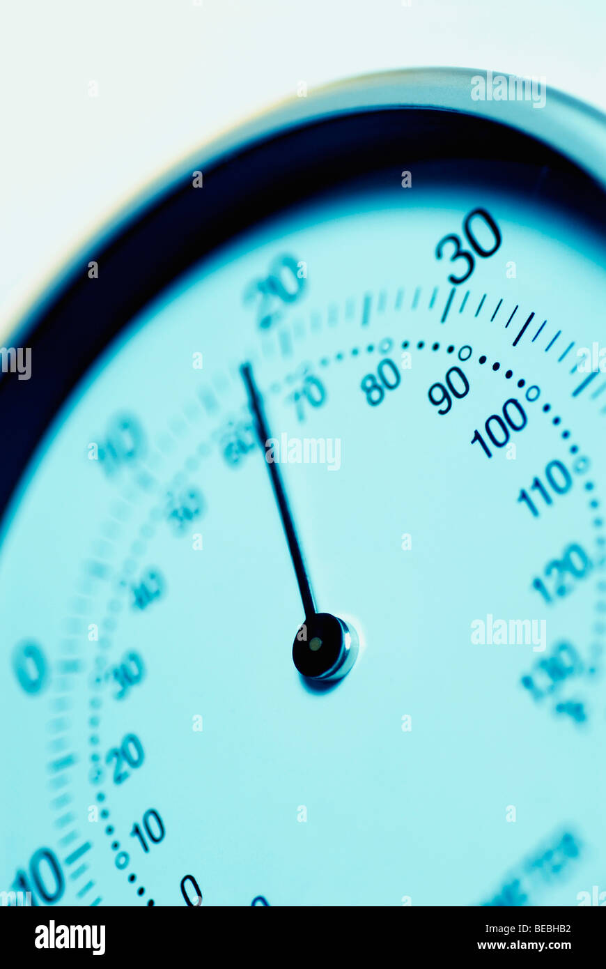 Close-up of an analog thermometer Stock Photo - Alamy