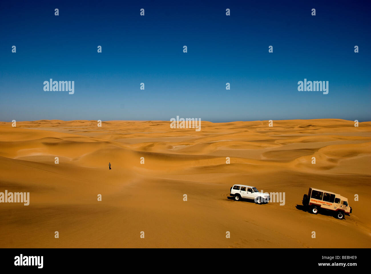 The 4X4 tour in the desert dunes near Swakopmund , Namibia Coast Stock ...