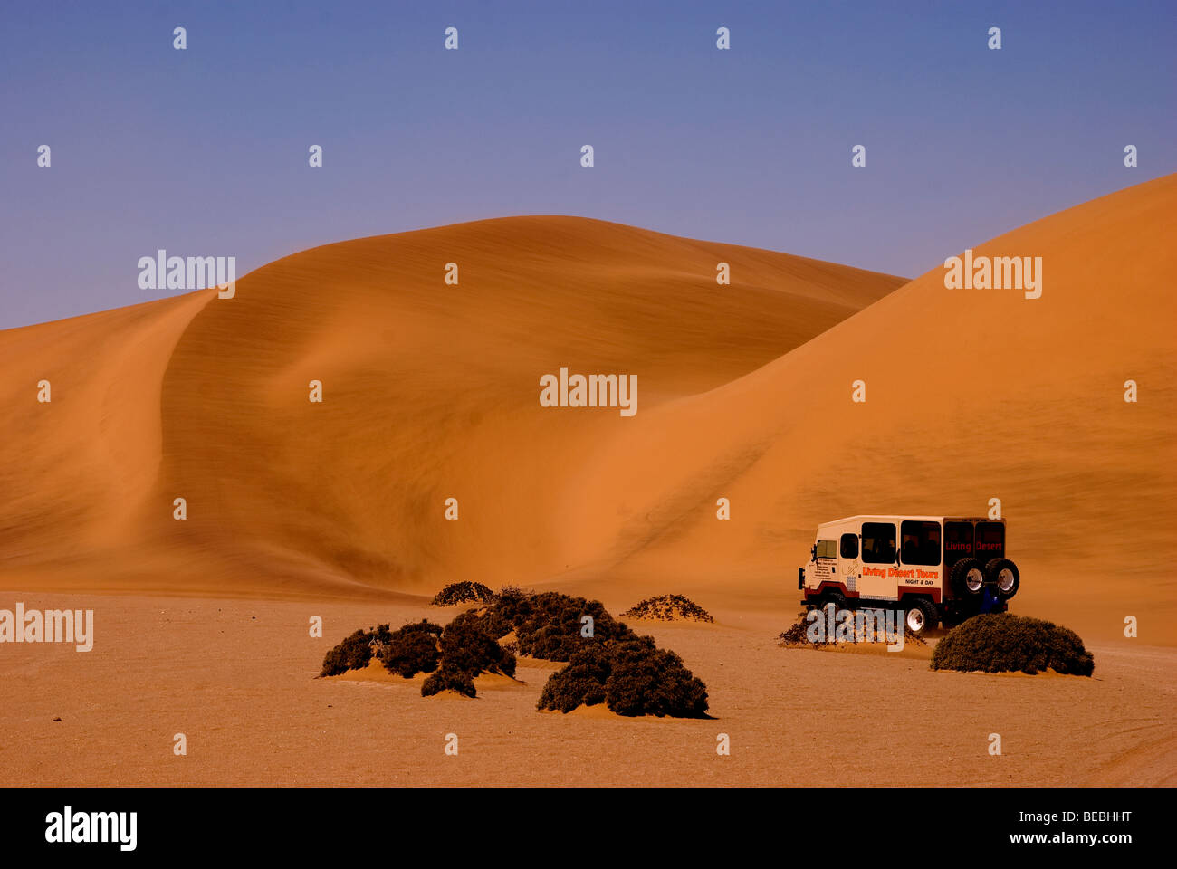 The 4X4 tour in the desert dunes near Swakopmund, Namib Naukluft ...