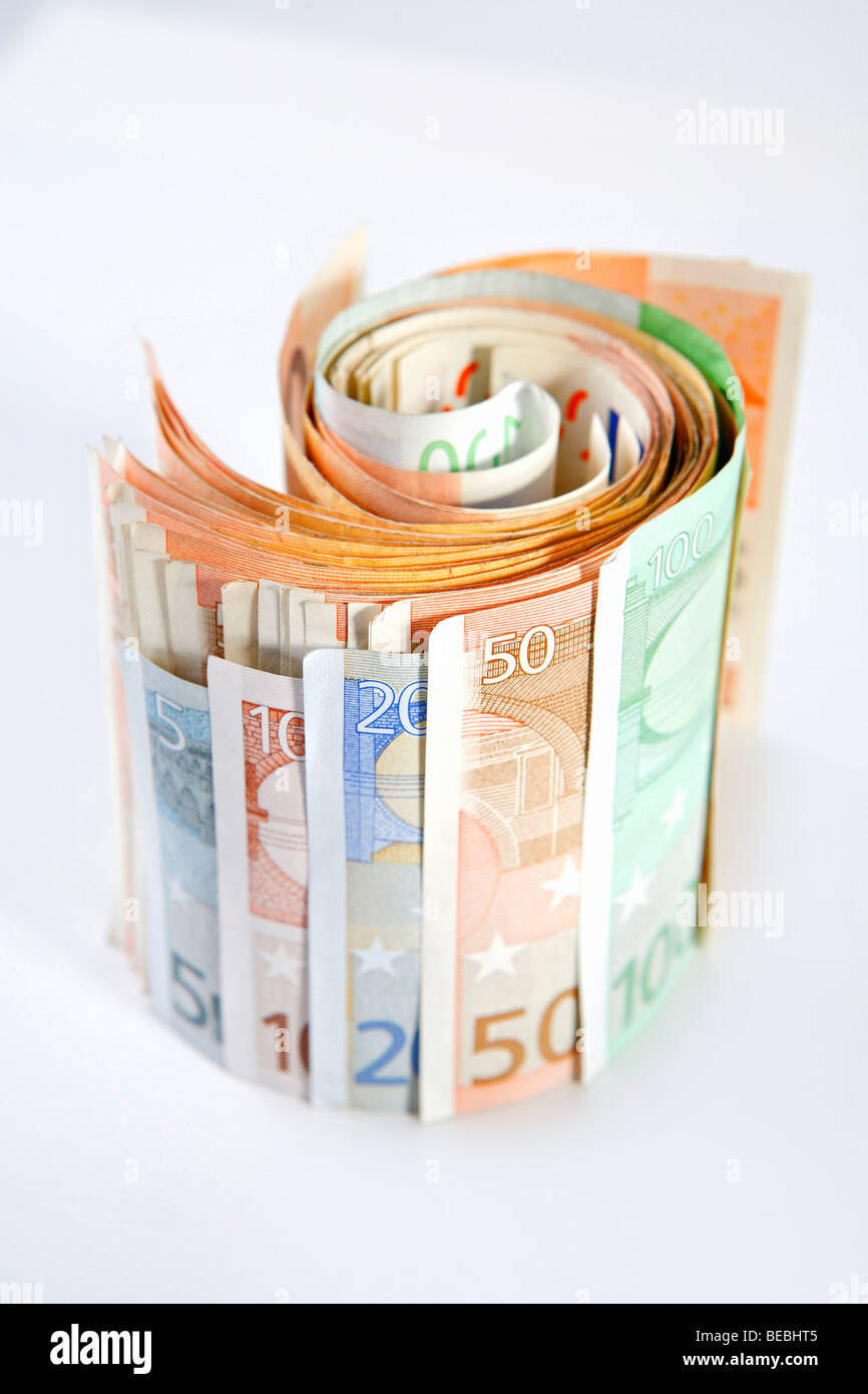 Various banknotes rolled up hi-res stock photography and images - Alamy