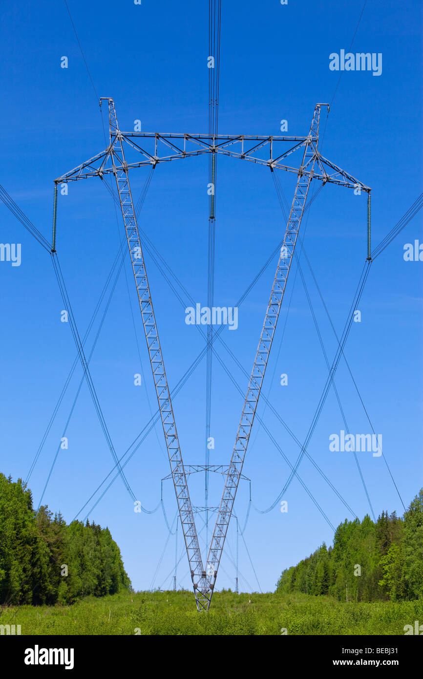 Support of line of electricity transmissions with isolators and wires ...