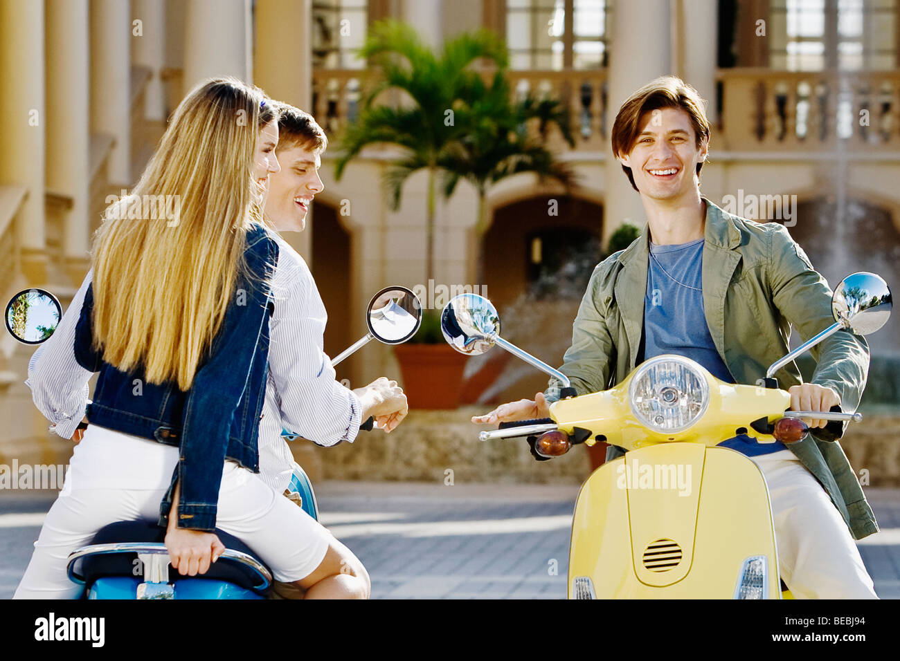 Three mopeds hi-res stock photography and images - Alamy