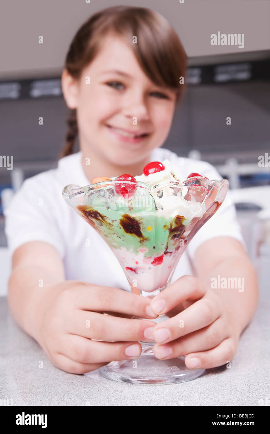 Tween eating ice cream hi-res stock photography and images - Alamy