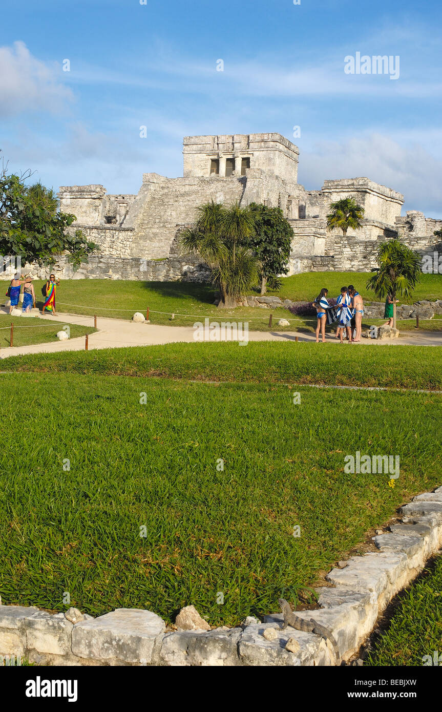 The castle (El Castillo). Mayan ruins of Tulum (1200-1524). Tulum ...