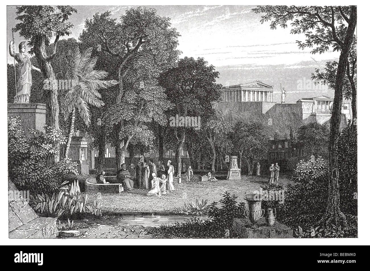 the philosophers garden at athens Stock Photo - Alamy