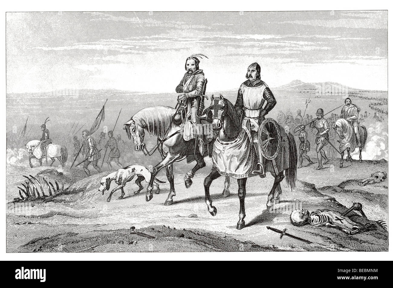 return of crusaders from palestine Stock Photo - Alamy