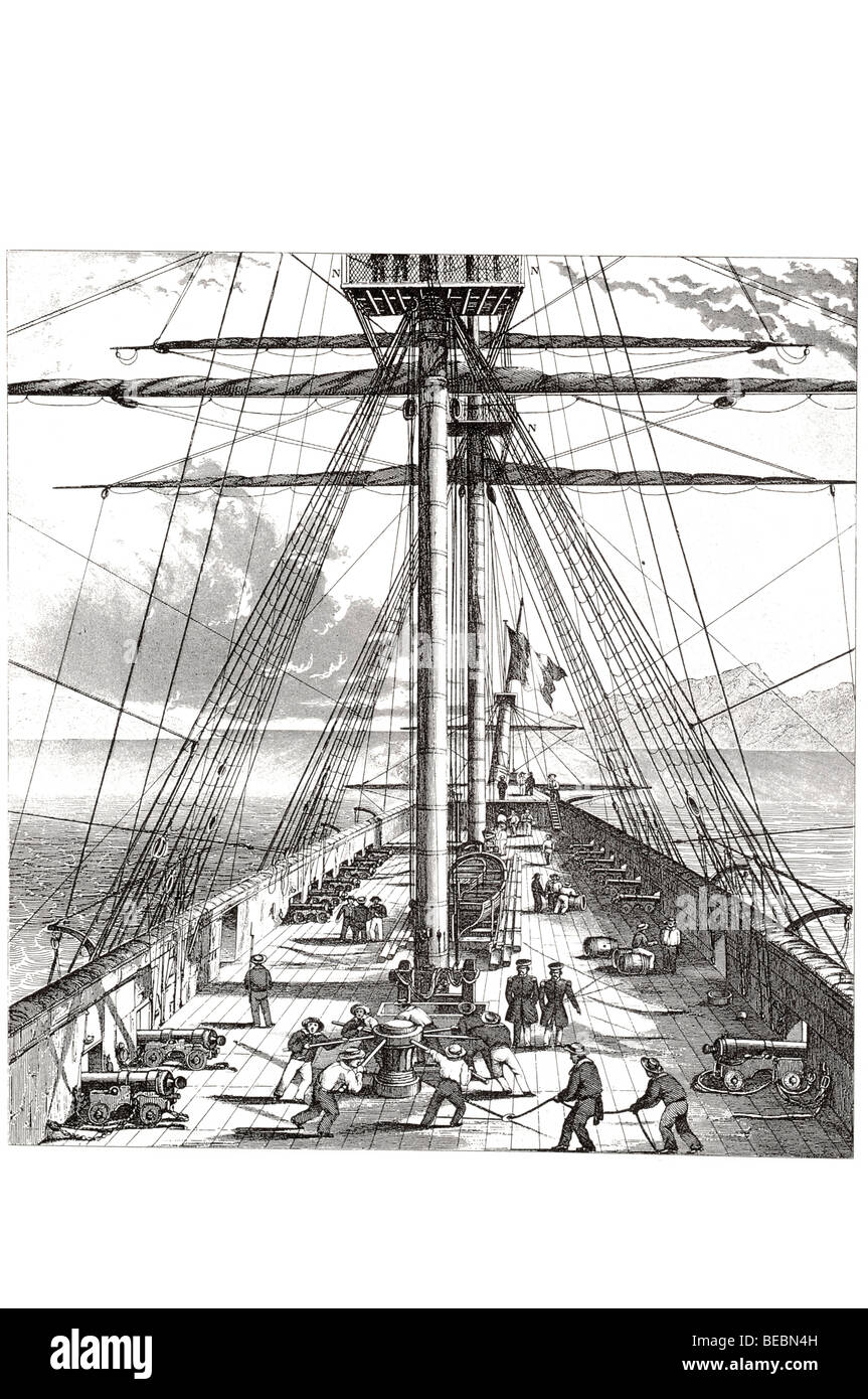 Ship deck nineteenth century hi-res stock photography and images - Alamy
