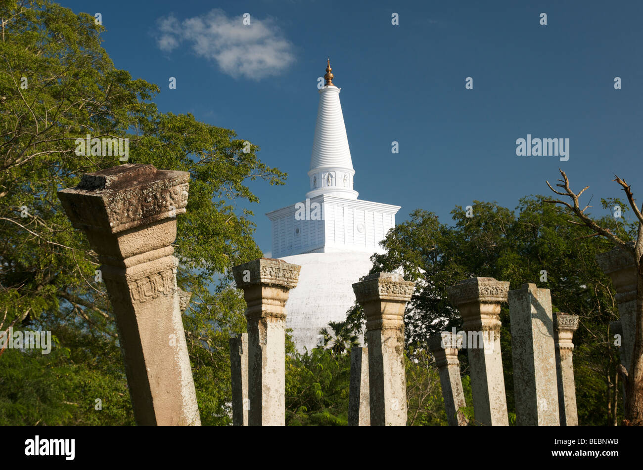 Ruvanvalisaya Dagoba and ruins Anuradhapura Sri Lanka Stock Photo - Alamy