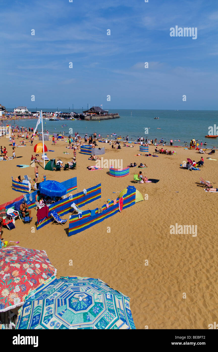 Europe, UK, england, kent, broadstairs 2009 beach viking bay Stock ...