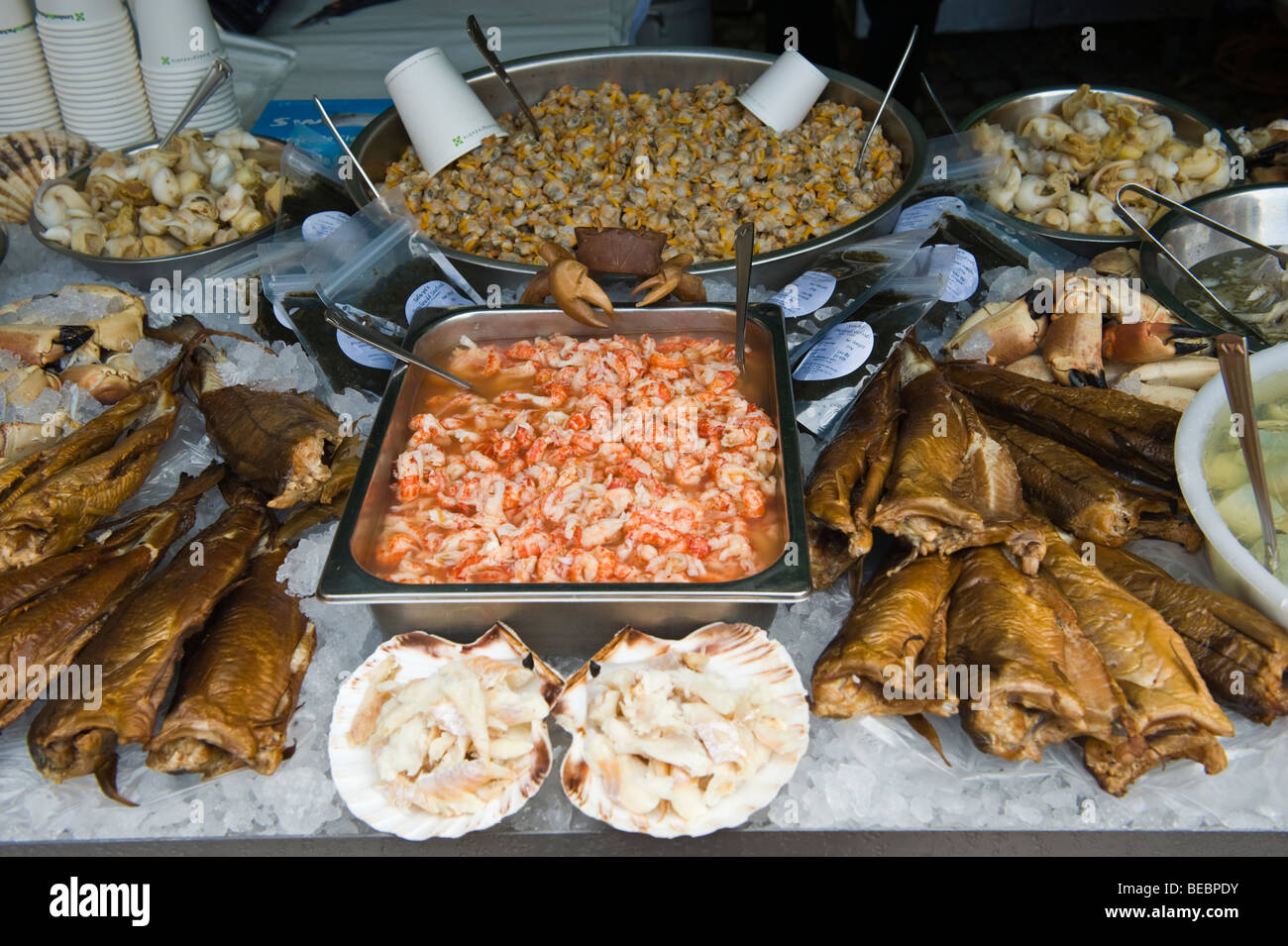 Shellfish stall uk hi-res stock photography and images - Alamy
