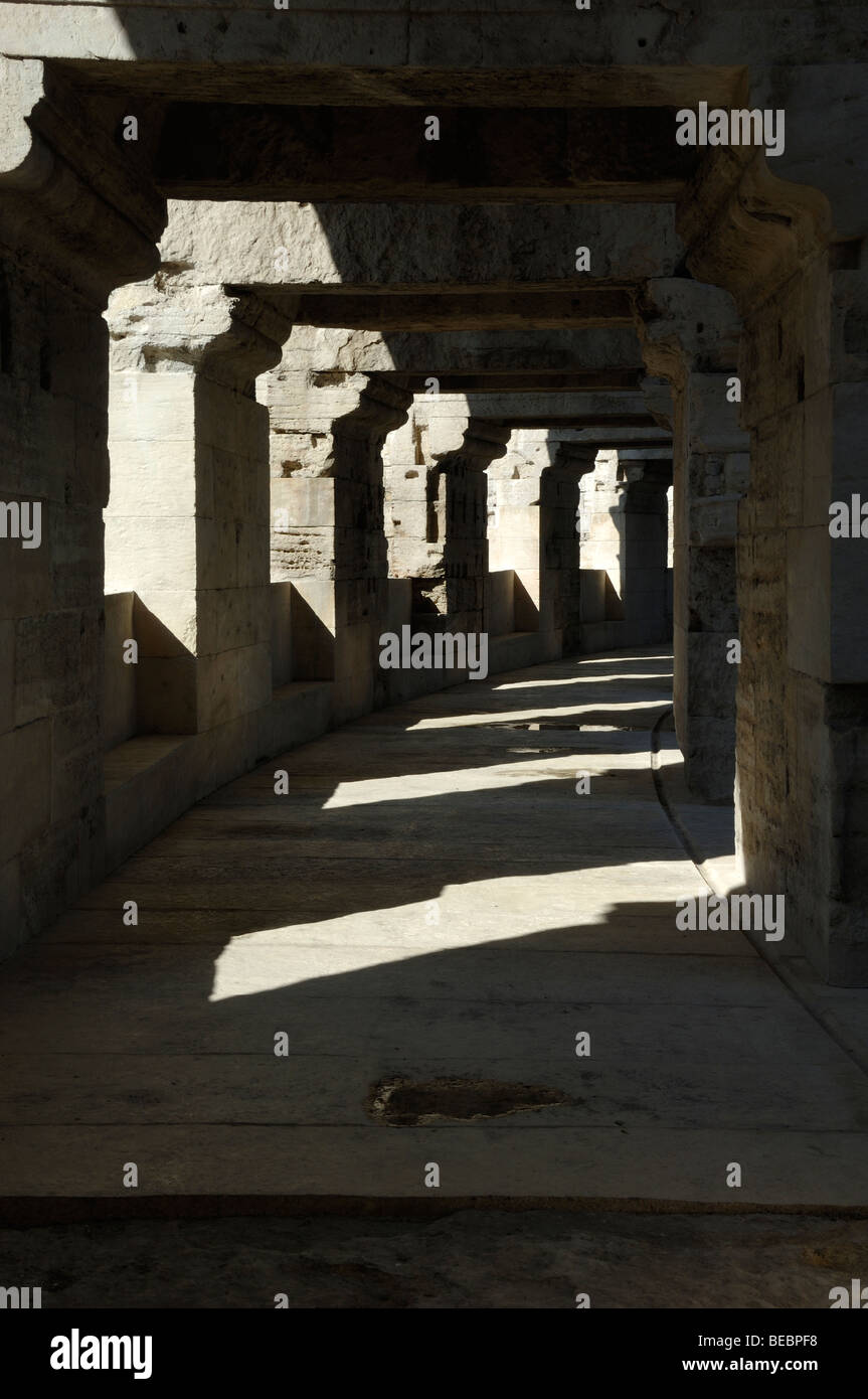 Light & Shadow in the Interior Corridors of Arles Amphitheatre, Roman ...