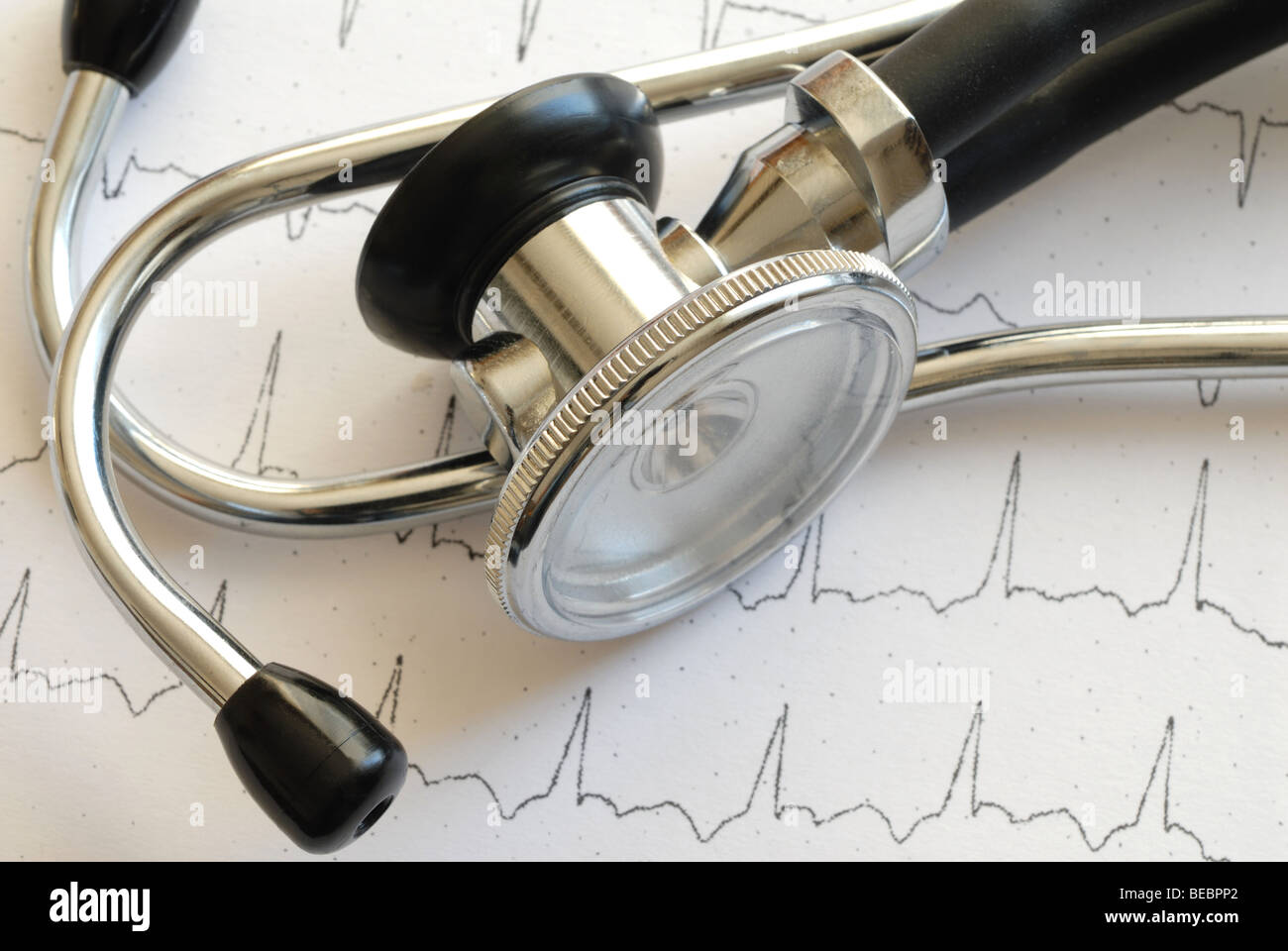 Stethoscope and ECG Stock Photo - Alamy
