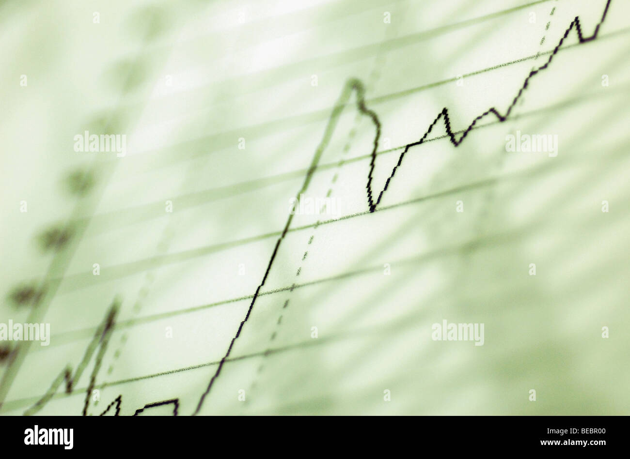 Close-up of a line graph Stock Photo - Alamy