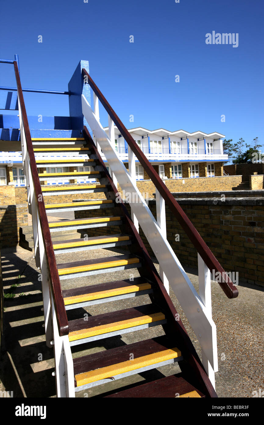 Beach hut with stairs hi-res stock photography and images - Alamy