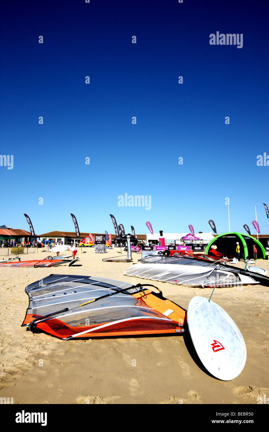 Windsurfing board lying on beach hi-res stock photography and images ...