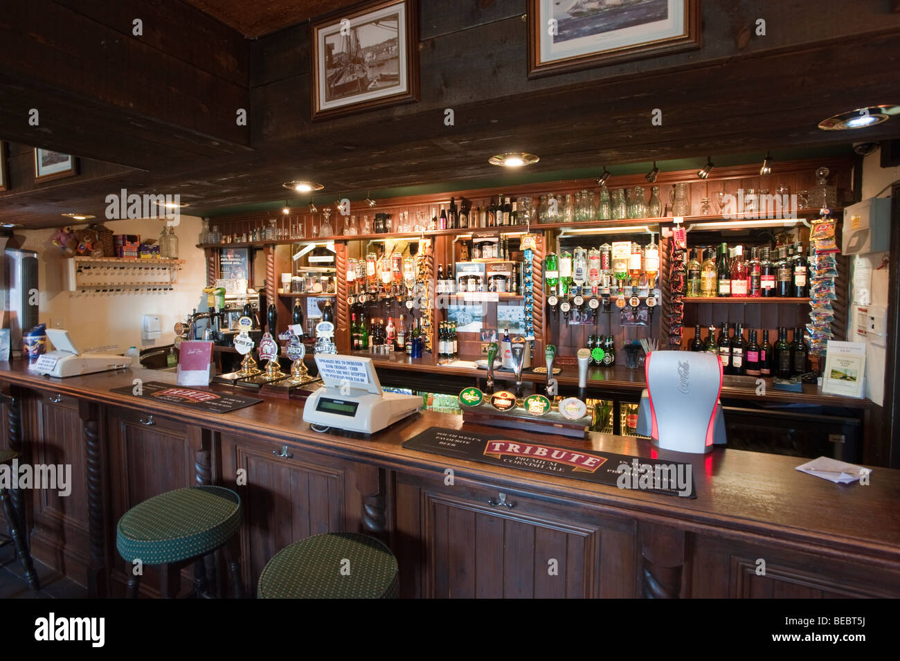 The Ship Inn public house at Pentewan, Cornwall Stock Photo - Alamy