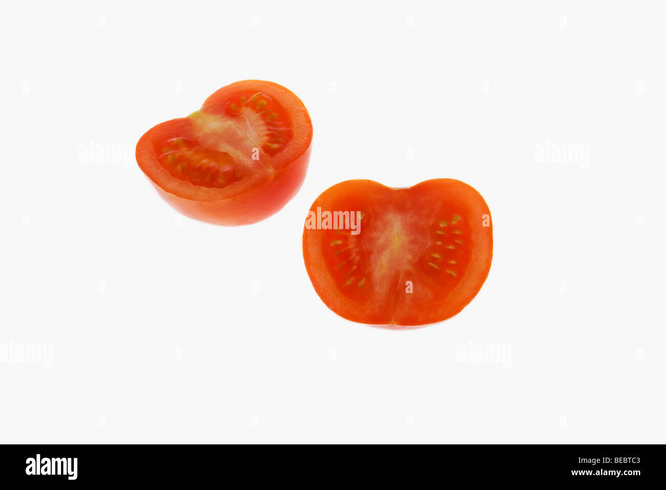 Tomato cross section close up Cut Out Stock Images & Pictures - Alamy
