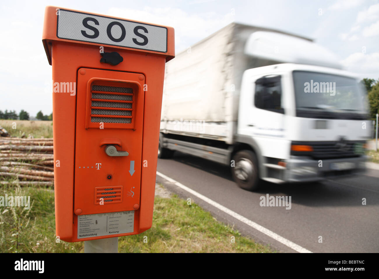 SOS-telephone in Germany Stock Photo - Alamy
