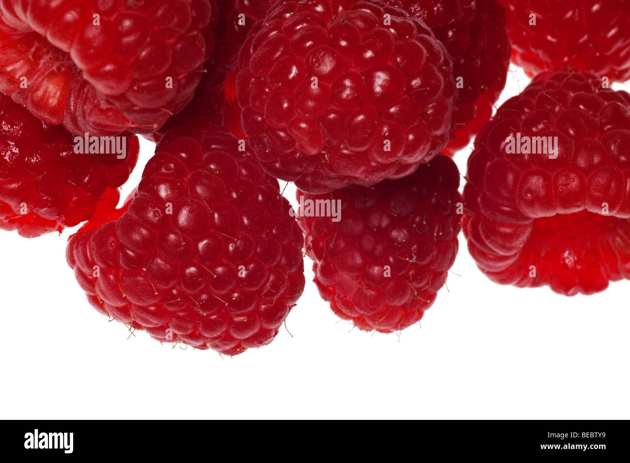 raspberry isolated on a pure white background Stock Photo - Alamy