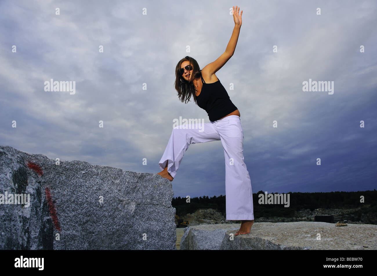 women moving fast Stock Photo - Alamy