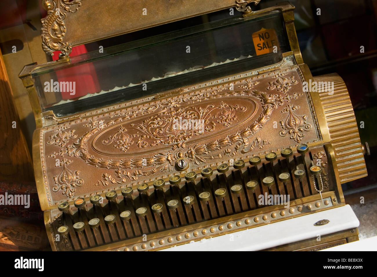 High angle view of an antique typewriter Stock Photo - Alamy