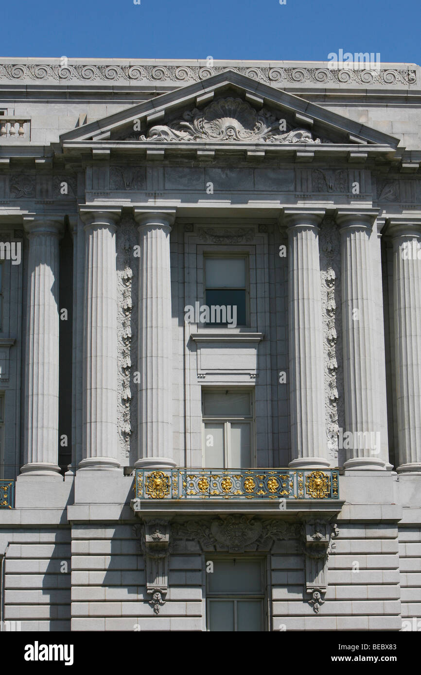 Facade of a government building, City Hall, San Francisco, California ...