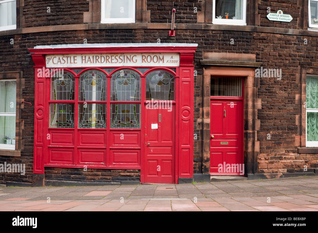 Traditional barber shop, Carlisle, Cumbria, UK Stock Photo - Alamy