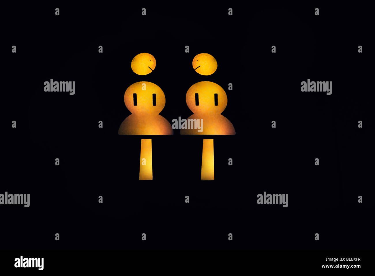 Airplane toilet sign hi-res stock photography and images - Alamy