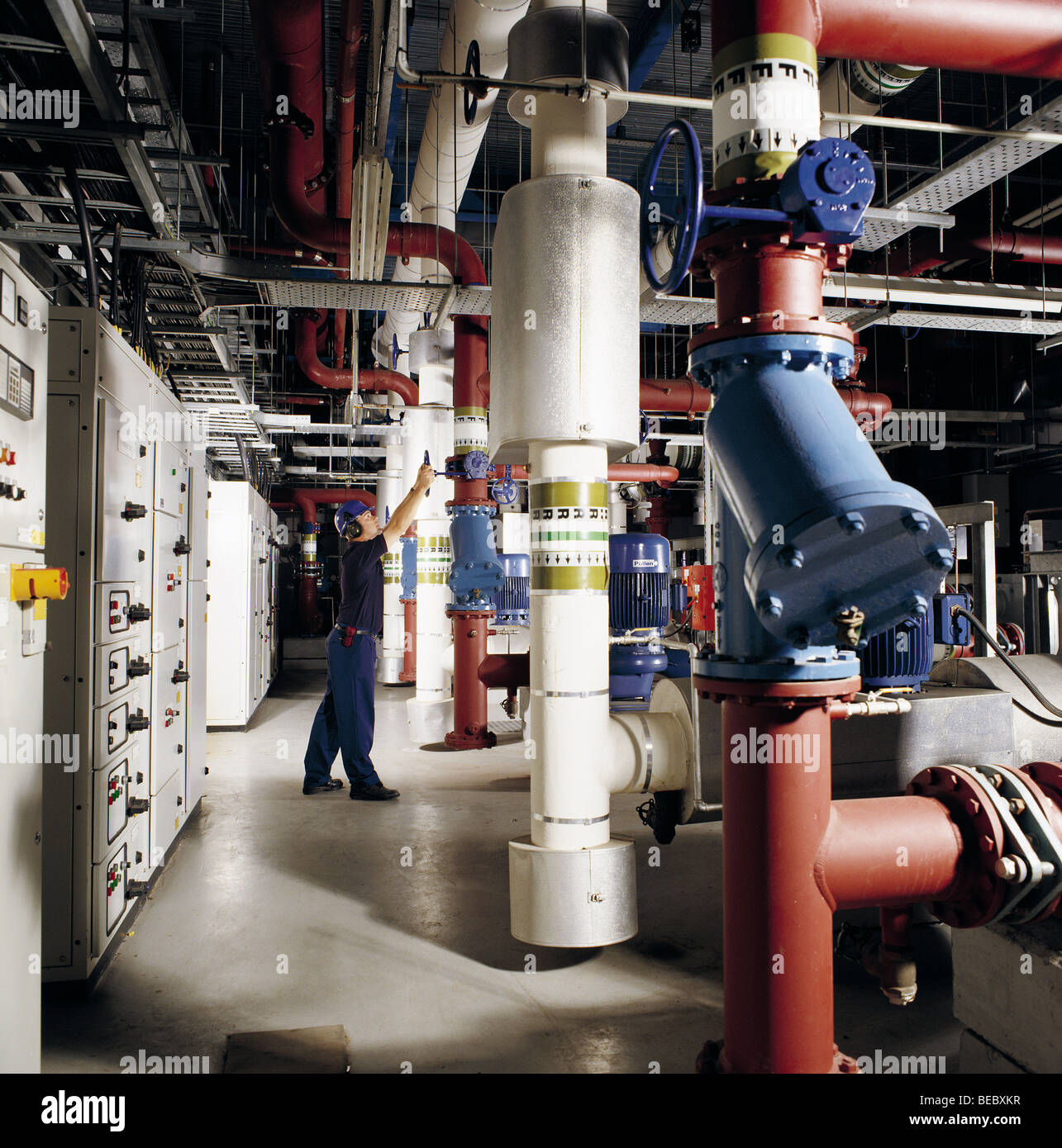 industrial building plant room for boilers, switch panels and ...