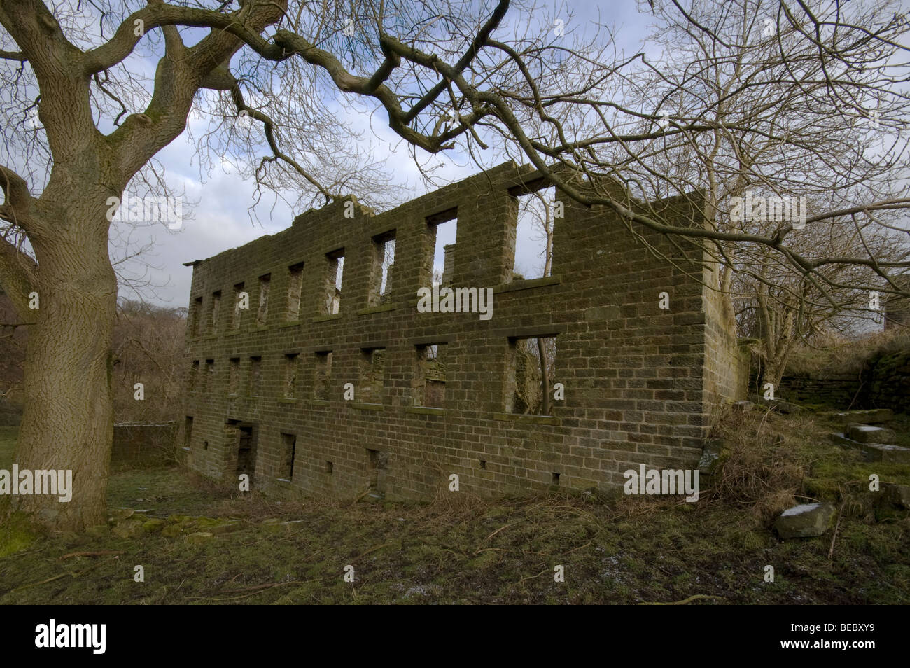 Abandoned textile mill near Haworth in West Yorkshire Stock Photo - Alamy