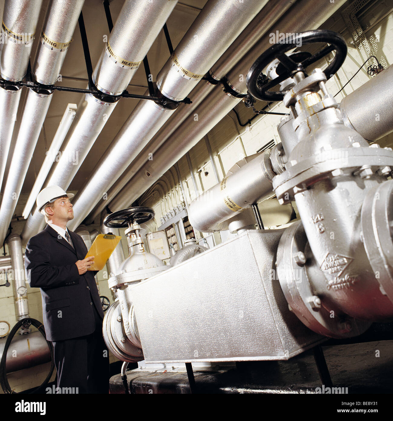 industrial building plant room for boilers, switch panels and ...