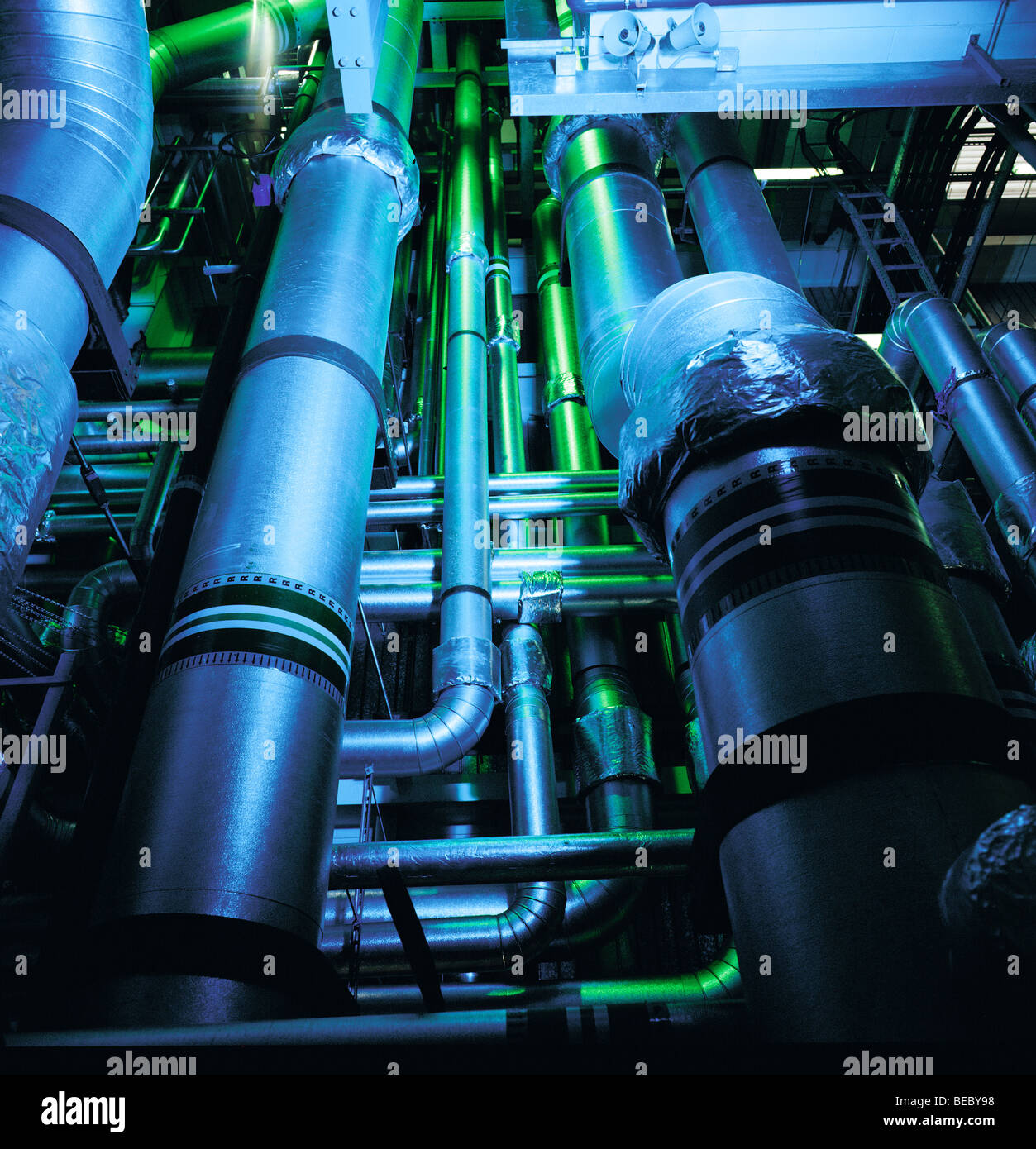 industrial building plant room for boilers, switch panels and ...