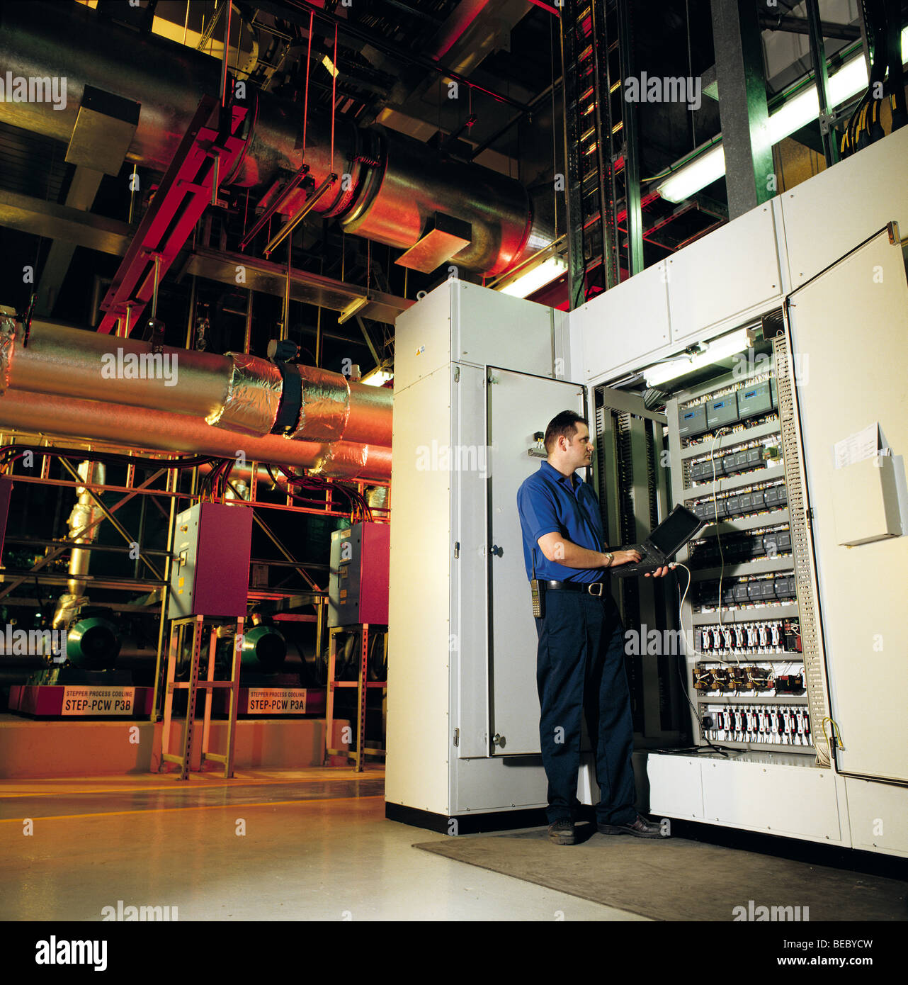 industrial building plant room for boilers, switch panels and ...