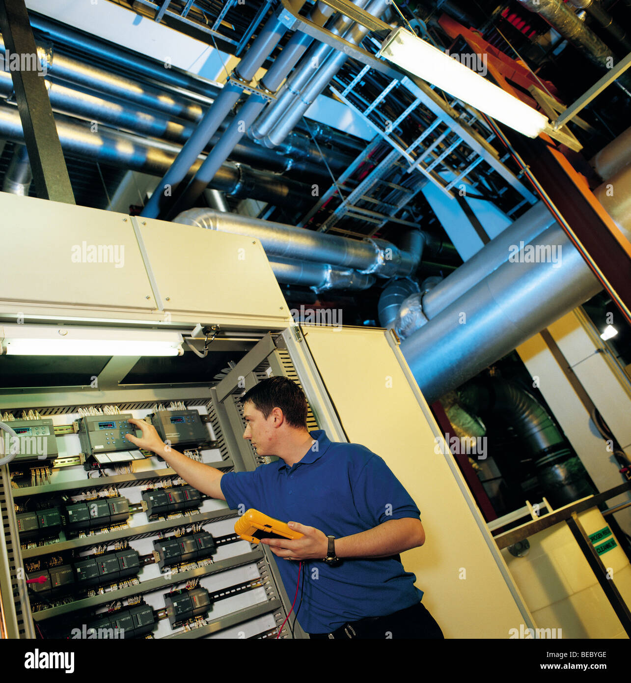 industrial building plant room for boilers, switch panels and ...