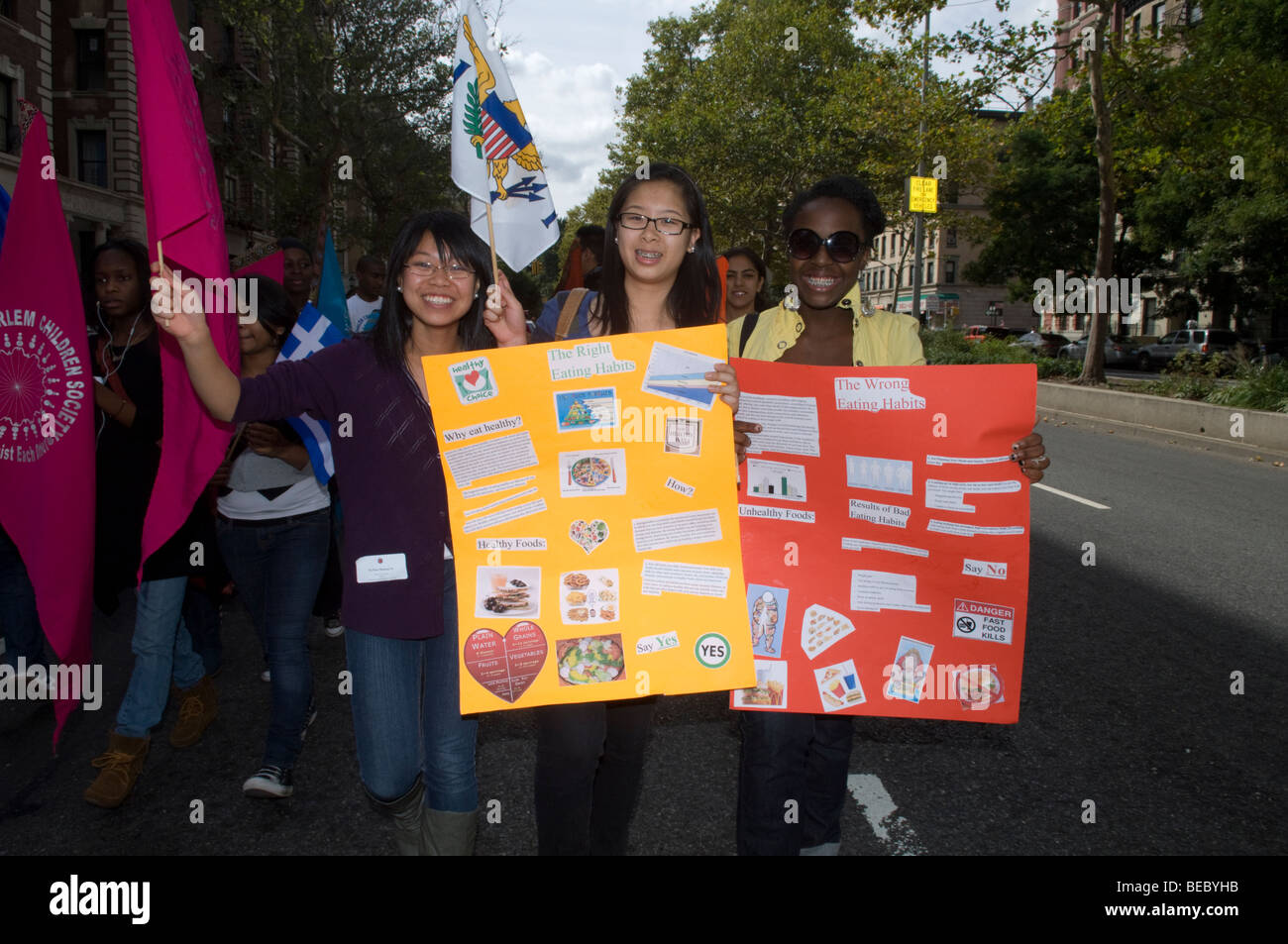 The First Harlem Science Parade marches up the streets of Harlem in New ...