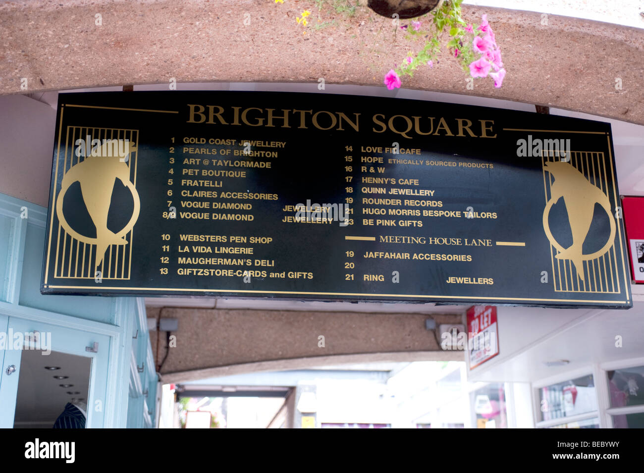 Brighton Square Shopping in Brighton, signage Stock Photo - Alamy