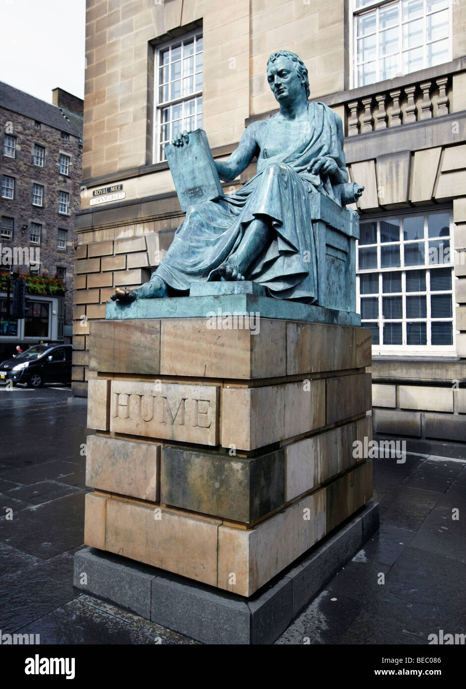 Statue Of David Hume The Royal Mile Edinburgh Scotland UK Stock Photo ...