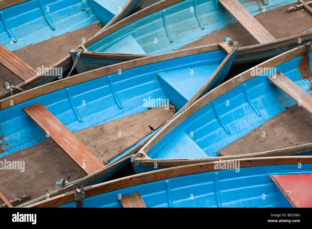 Blue rowing boats hi-res stock photography and images - Alamy