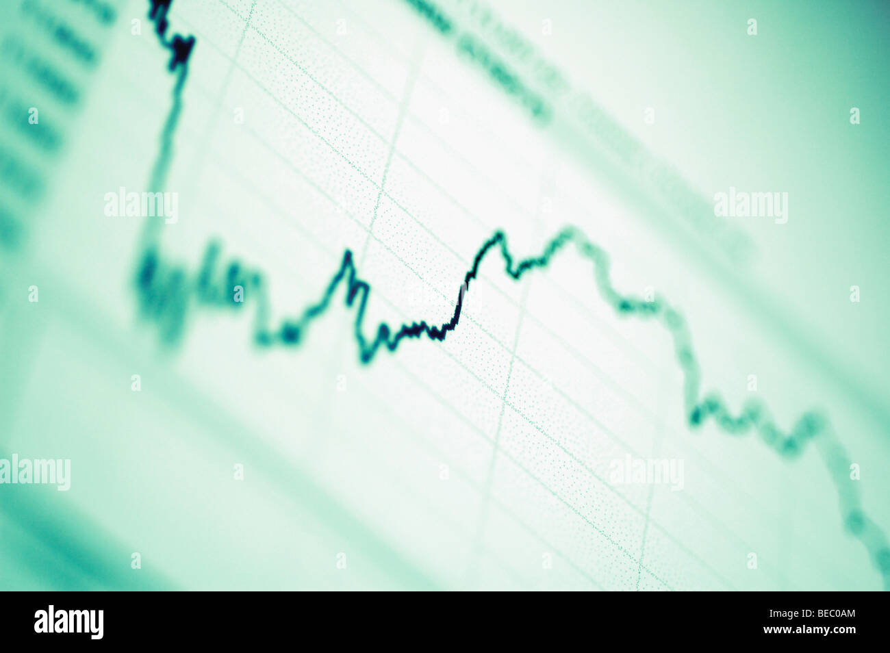 Close-up of a line graph Stock Photo - Alamy