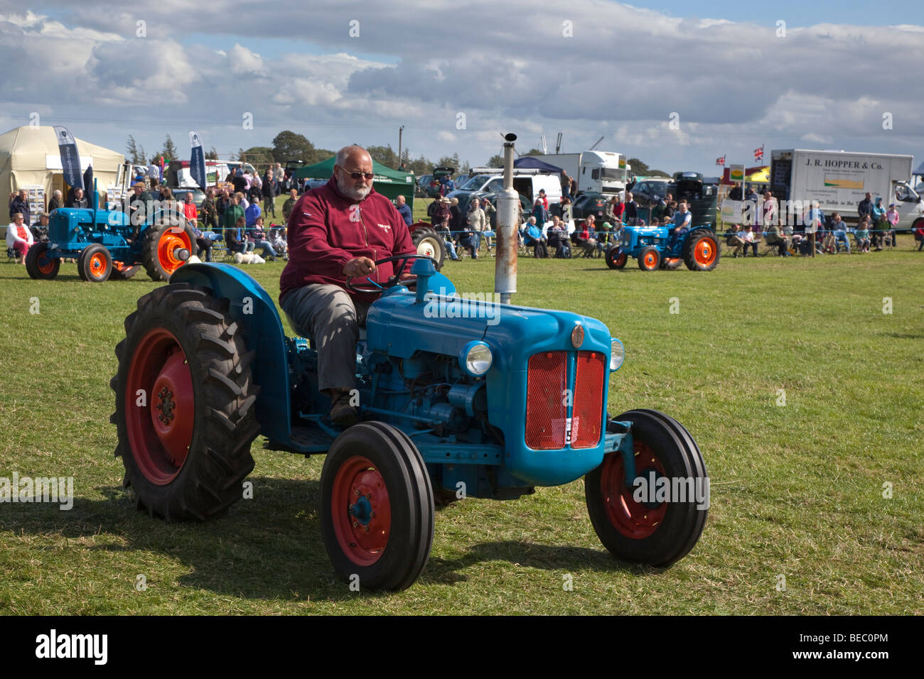 Vintage tractor display at Wensleydale Agricultural Show held early ...