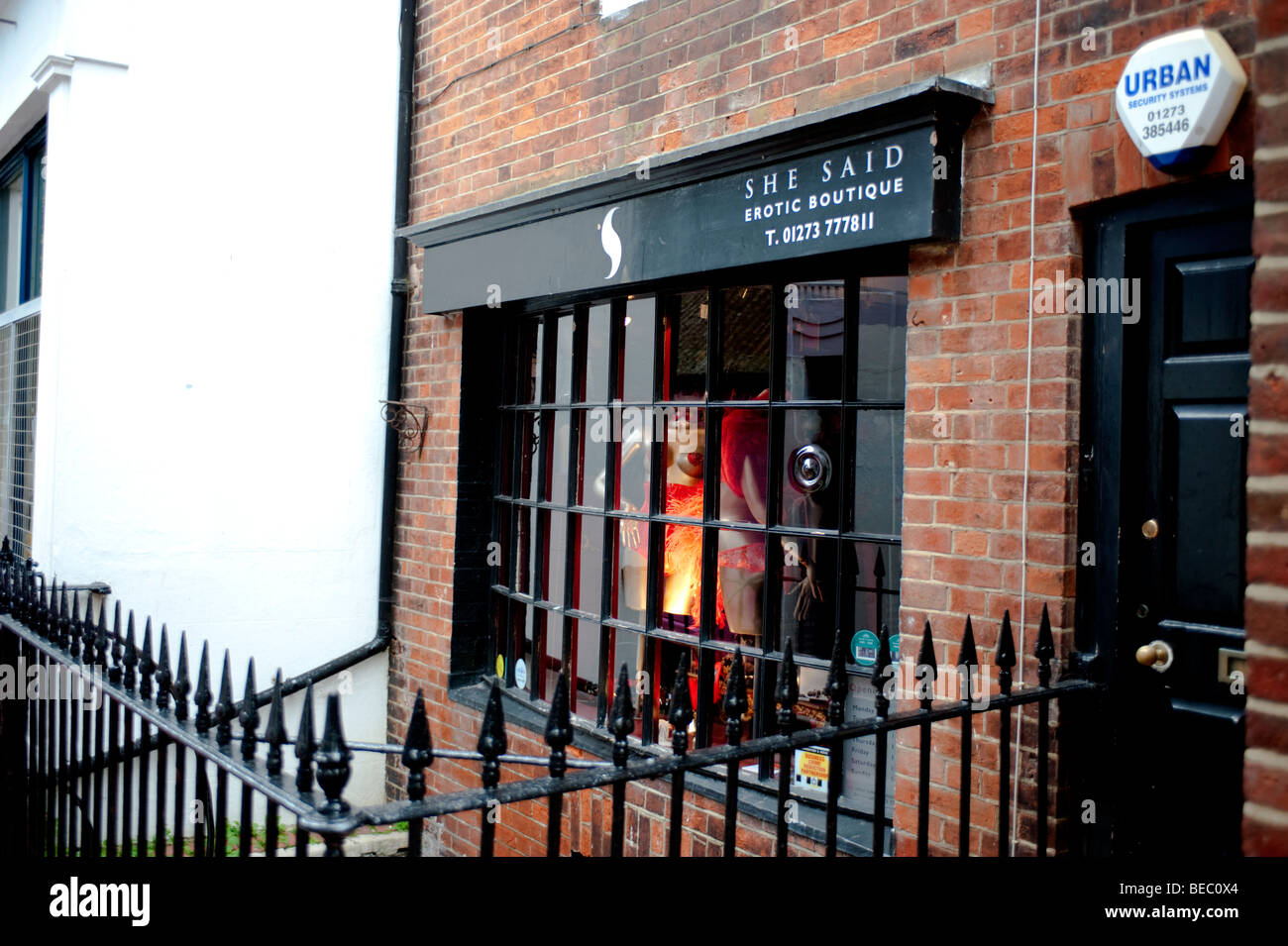 Shops in Brighton, she said erotic boutique Stock Photo - Alamy