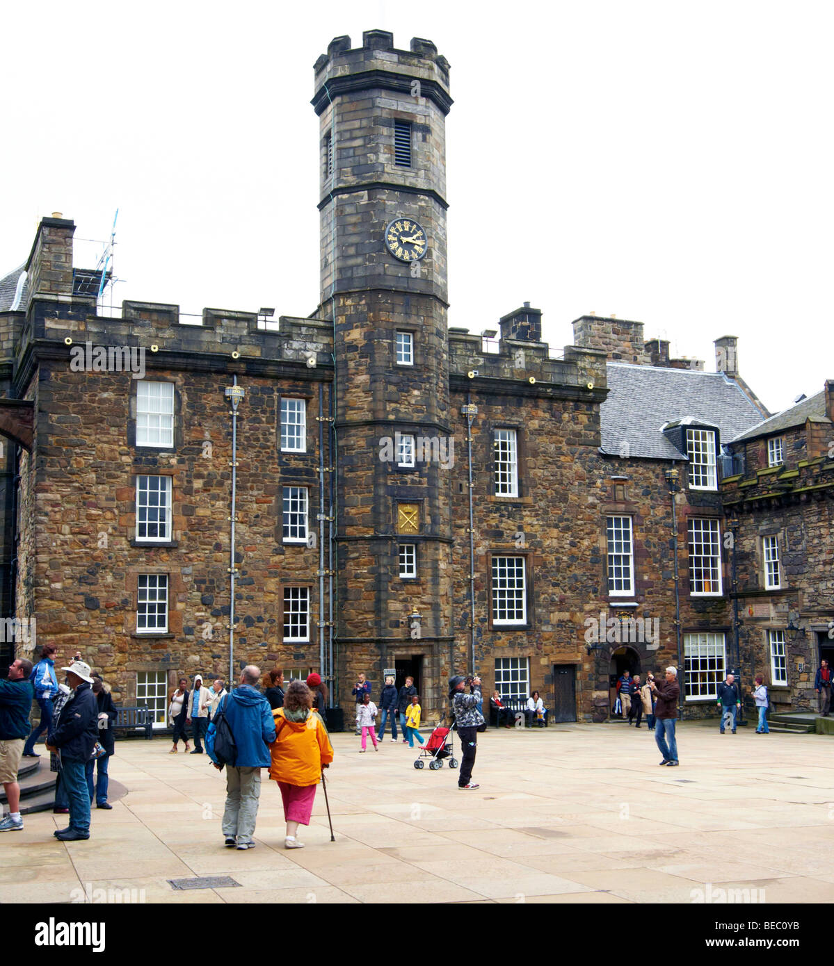 The Edinburgh Castle Quadrangle Scotland UK Stock Photo - Alamy