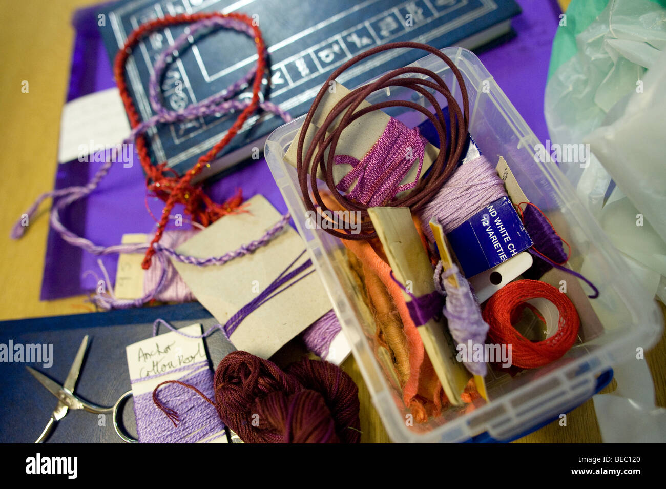 Needlework tools and accessories Stock Photo - Alamy